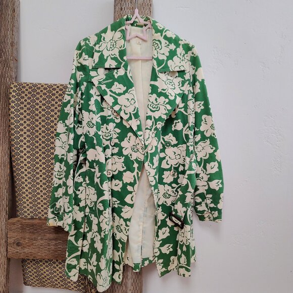 Merona | Jackets & Coats | Merona Trench Coat Retro 6s Floral ...
